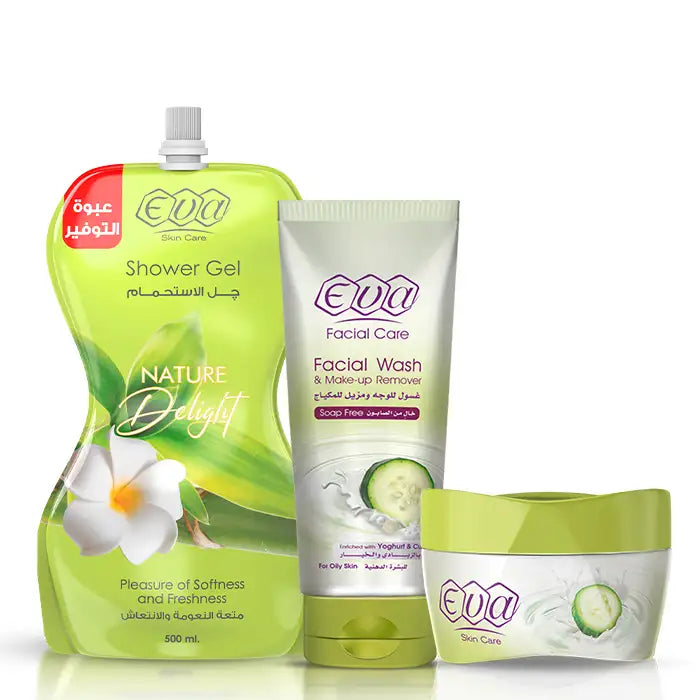 Eva Skin Care Pampering Face & Body Kit – For Oily Skin – EVA Shop