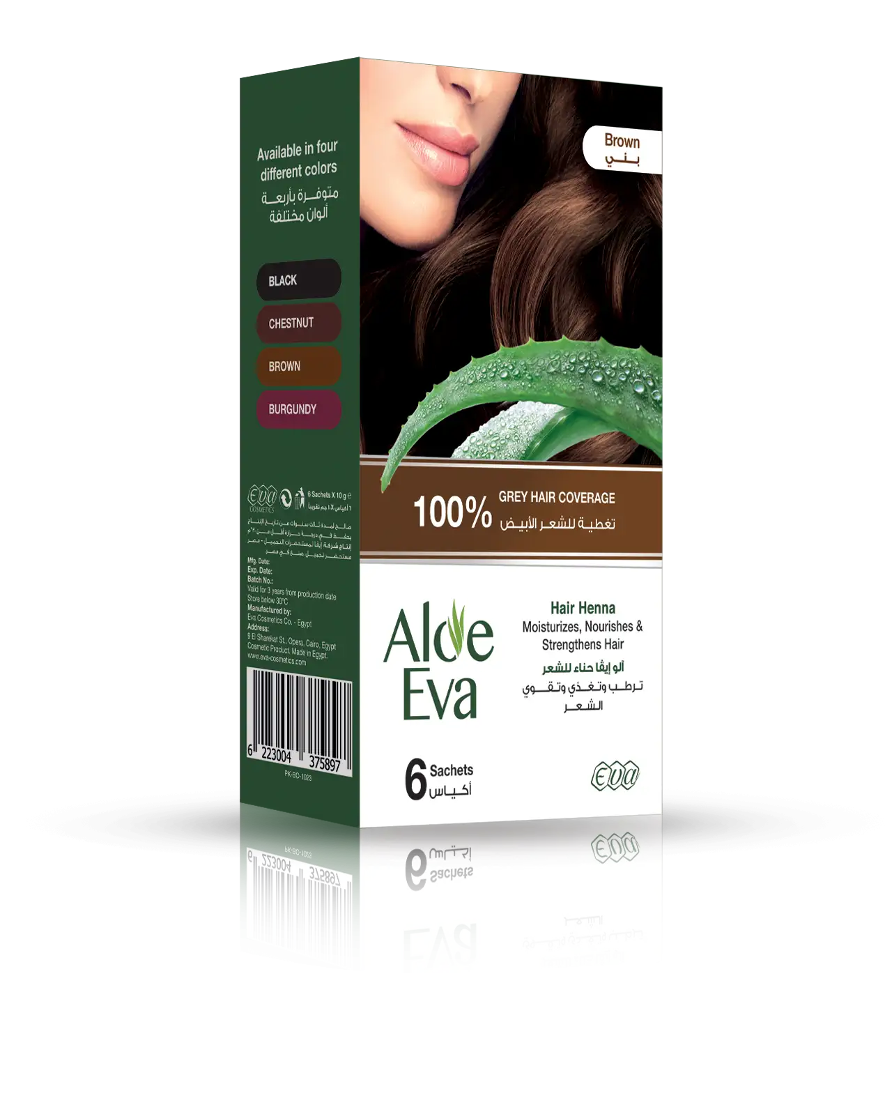 Aloe Eva Hair Henna Brown ( 6 sachets * 10 Gm ) – EVA Shop