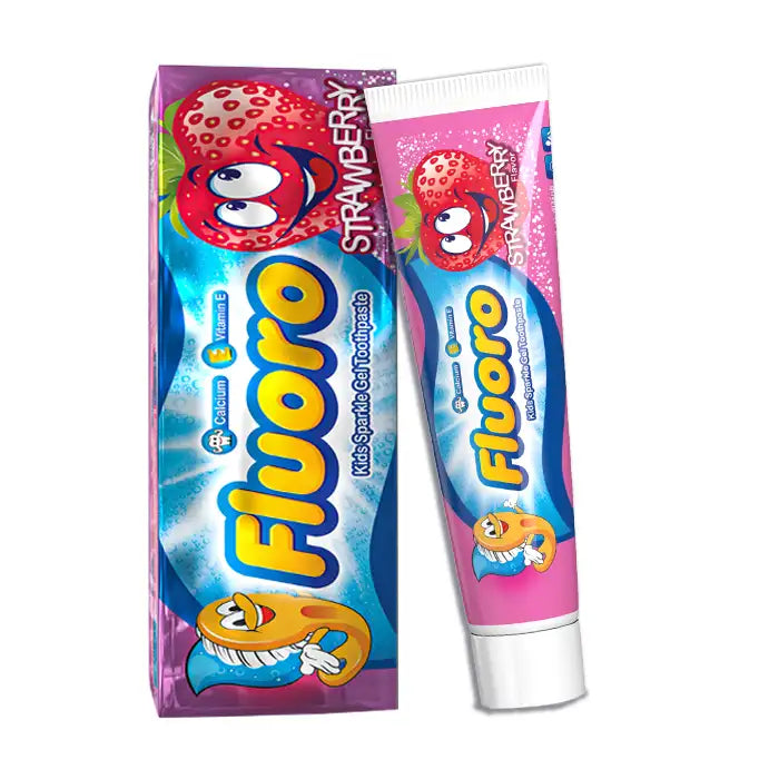 Fluoro Kids Sparkle Gel Toothpaste With Strawberry Flavour 50 Gm – EVA Shop